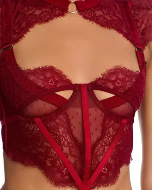 THISTLE AND SPIRE Minna Lace Bodice - Ruby