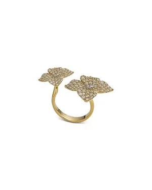 Piranesi 18k Yellow Double Fiore Diamond Ring - Gold