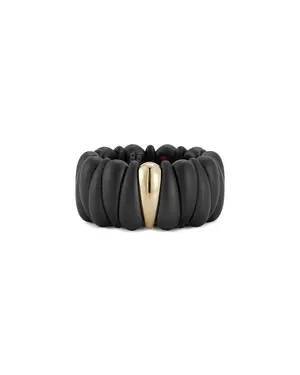 Roberto Demeglio 18k Yellow Gold And Black Ceramic Ring - Black/gold