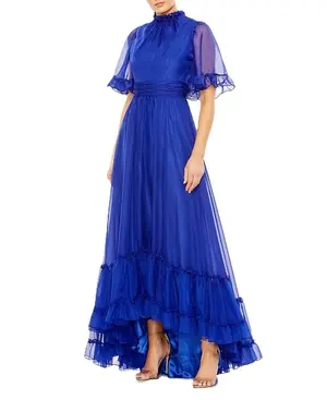Mac Duggal High Neck Gown - Sapphire