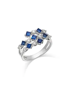Bloomingdale'S Sapphire And Diamond Ring - Blue/white