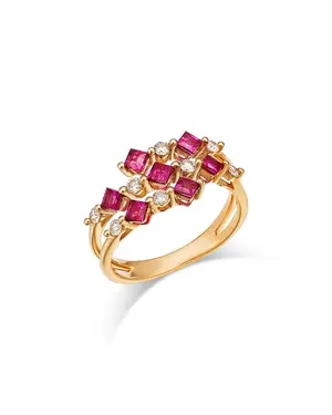Bloomingdale'S Ruby & Diamond Ring - Pink/gold