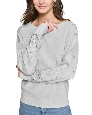 Karl Lagerfeld Paris Sequin Embellished Sweater