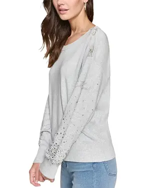 Karl Lagerfeld Paris Sequin Embellished Sweater