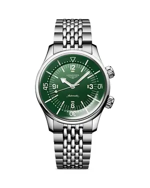 LONGINES Legend Diver Watch, 39mm - Green/silver