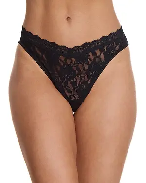 Hanky Panky V-front High Cut Thong - Black