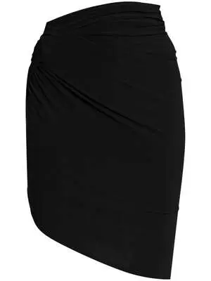 Jacquemus La Mini Jupe Draped Mini Skirt - Black