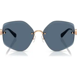 Tory Burch 58mm Irregular Sunglasses - Gold Amber