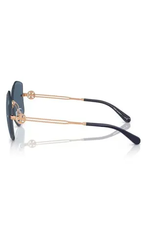 Tory Burch 58mm Irregular Sunglasses - Gold Amber
