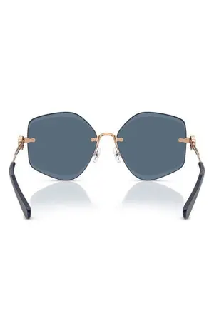 Tory Burch 58mm Irregular Sunglasses - Gold Amber