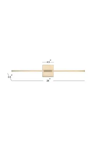 JONATHAN Y Makena Modern Minimalist Dimmable Integrated Led Metal Wall Sconce - Gold