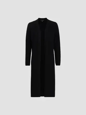 SAKS FIFTH AVENUE Collection Cashmere Open-front Duster Black