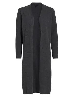 SAKS FIFTH AVENUE Collection Cashmere Open-front Duster Chalkboard Heather