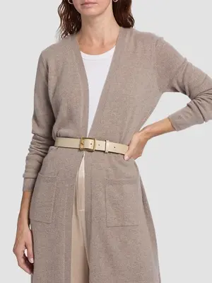 SAKS FIFTH AVENUE Collection Cashmere Open-front Duster - Pebble Heather