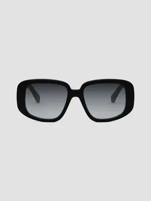 Celine Three Dots 55mm Geometric Sunglasses - Gradient Grey Black