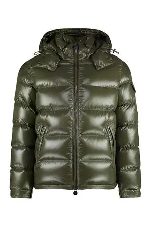 Moncler Maya Hooded Full-zip Down Jacket - Green