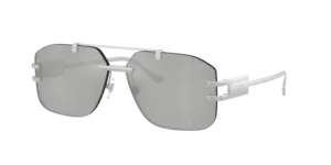 Versace Sunglasses - Clear Mirror Silver 80