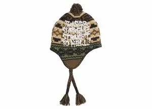 Supreme Thrasher Earflap Beanie - Brown