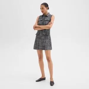 Theory Military Tweed Mini Dress