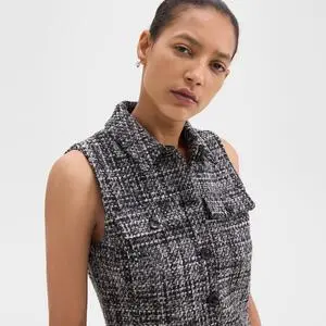 Theory Military Tweed Mini Dress