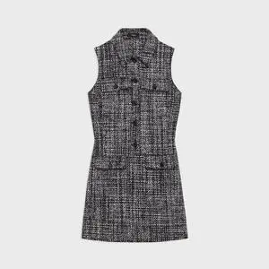 Theory Military Tweed Mini Dress