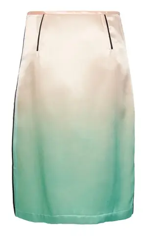 JIL SANDER Ombré Satin Midi Skirt - Pink