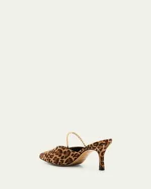 MARIA LUCA Chain Kitten Mules