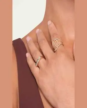 Lana Jewelry 14k Geometric Double Band Ring - Gold