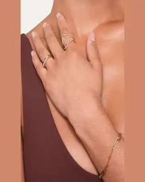 Lana Jewelry 14k Laser Open Interlocking Rectangle Link Bracelet