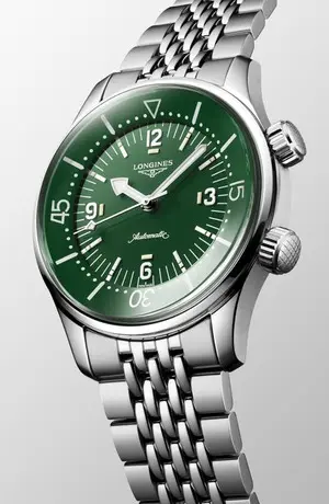 LONGINES Legend Diver Bracelet Watch - Green