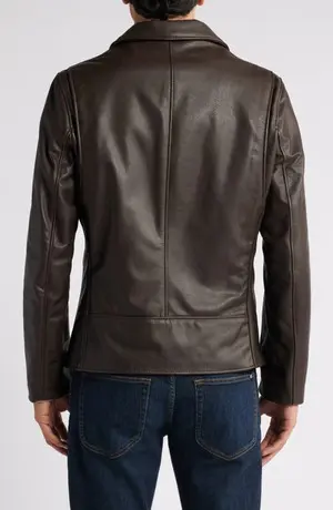 SCHOTT Waxy Cowhide Leather Moto Jacket