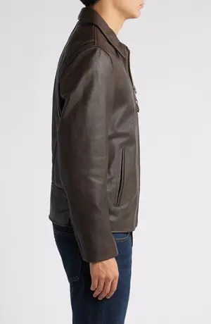 SCHOTT Waxy Cowhide Leather Moto Jacket