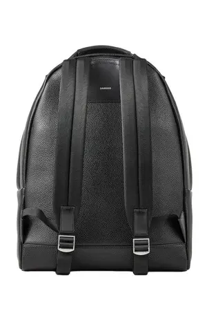 Sandro Coated Canvas Backpack - Black