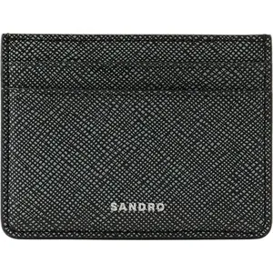 Sandro Reconstituted Leather Cardholder Graphites