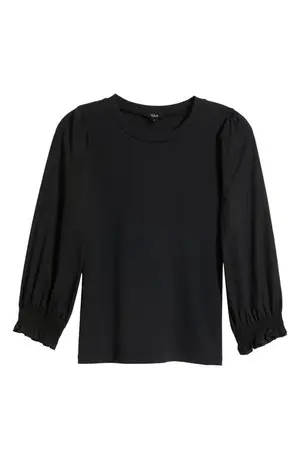Rails Landyn Elbow Sleeve Mixed Media Knit Top
