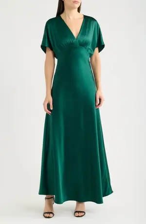 CECE DUPRAZ Dolman Sleeve Cocktail Midi Dress