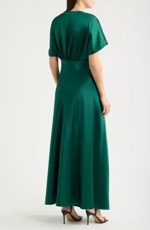 CECE DUPRAZ Dolman Sleeve Cocktail Midi Dress