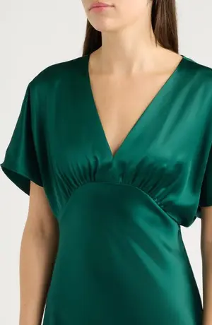 CECE DUPRAZ Dolman Sleeve Cocktail Midi Dress