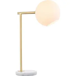 JONATHAN Y Charles Contemporary Modern Metal/marble Led Table Lamp - Gold