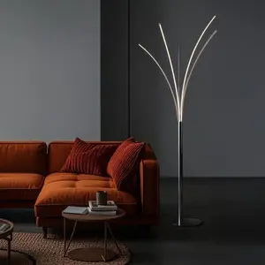 JONATHAN Y Fuochi Modern Minimalist Metal 5-branch Arc Dimmable Integrated Led Floor Lamp With Remote Control