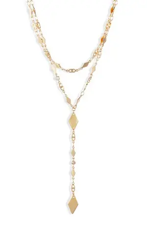 Ettika Layered Lariat Necklace - Gold