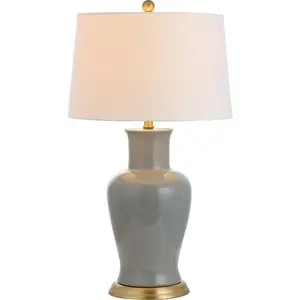 JONATHAN Y Julian 29" Traditional Classic Ceramic Urn Led Table Lamp - Gray