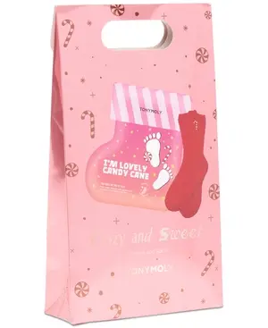 TONYMOLY 2-pc. Candy Cane Foot Mask & Socks Set