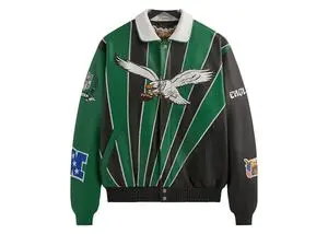 Kith X Jeff Hamilton Nfl Eagles Leather Varsity Jacket