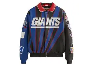 Kith X Jeff Hamilton Nfl Giants Leather Varsity Jacket - Multicolor