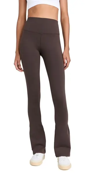 Splits59 Raquel High Waist Supplex Flare Full Leggings - Dark Chocolate