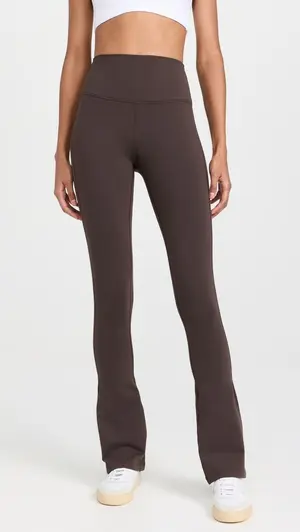 Splits59 Raquel High Waist Supplex Flare Full Leggings - Dark Chocolate