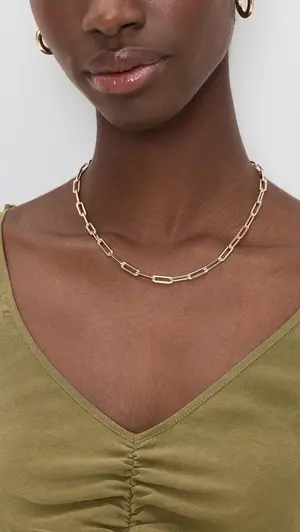 ADINA EDEN Paperclip Link Necklace