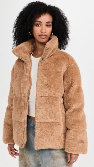 UGG Emmalyn Fluff Puffer Jacket - Camel