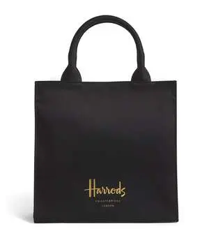 Harrods Small Cotton Logo Tote Bag